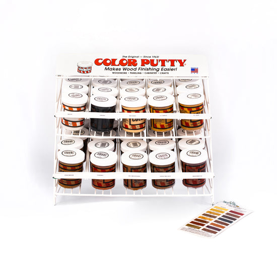 Wood Putty Jar Display Racks | Color Putty | U-C Coatings