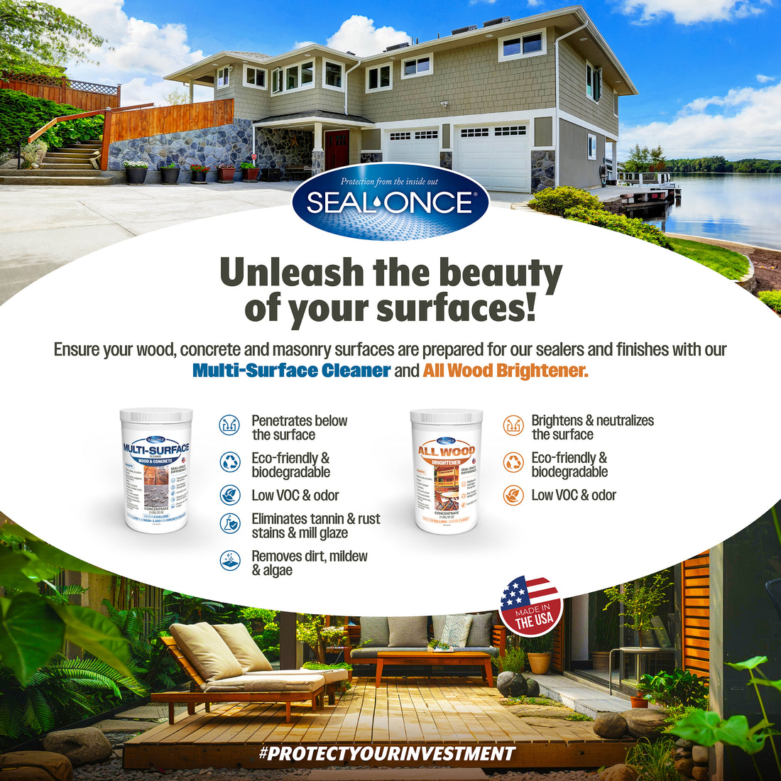 SEAL-ONCE® Official Website | Waterproofing Sealers & Stains – U-C Coatings
