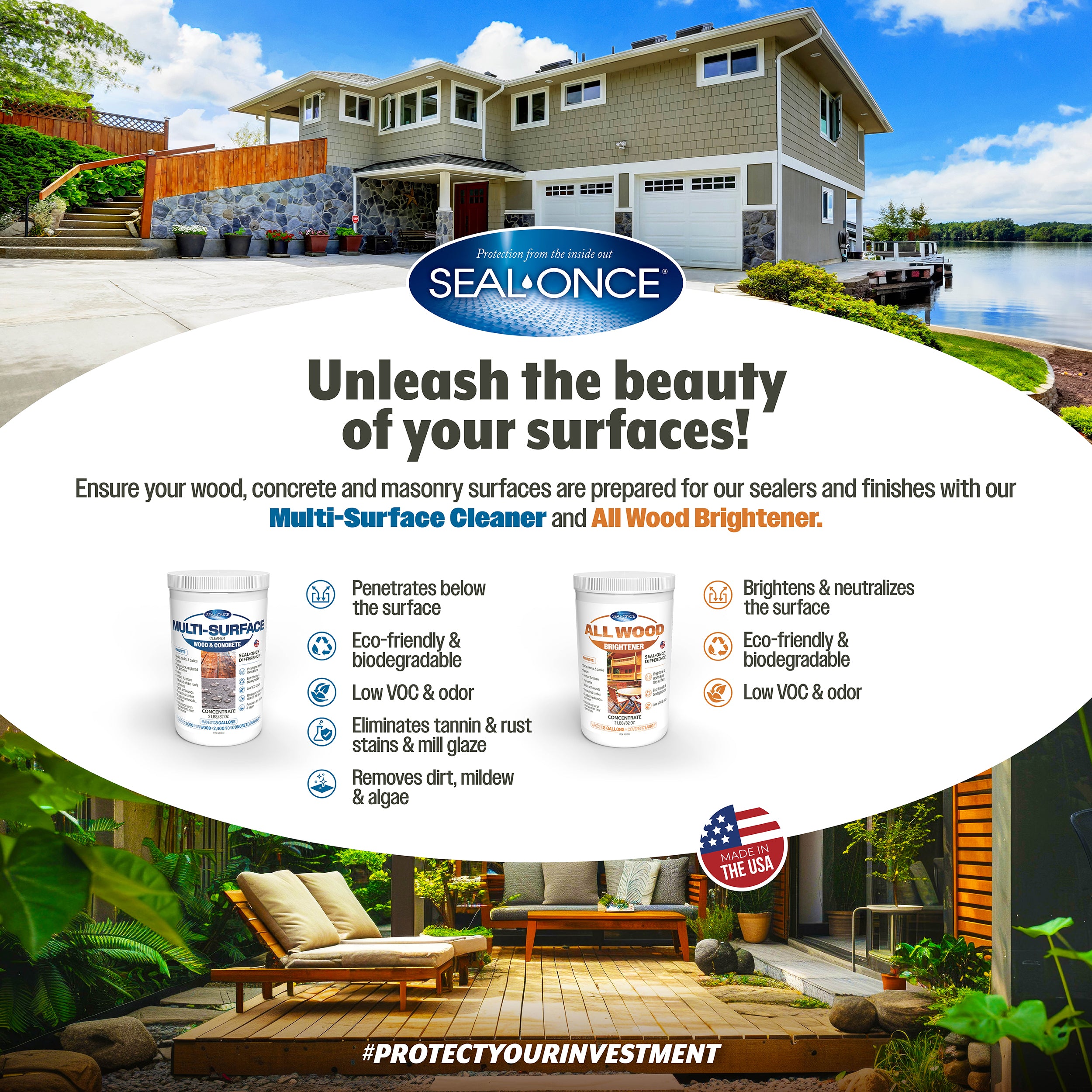SEAL-ONCE® Official Website | Waterproofing Sealers & Stains – U-C Coatings